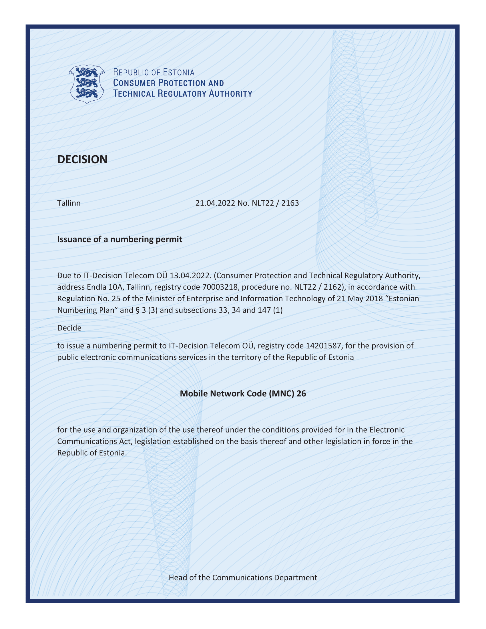 About company DecisionTelecom (IT-Decision Telecom LLC)